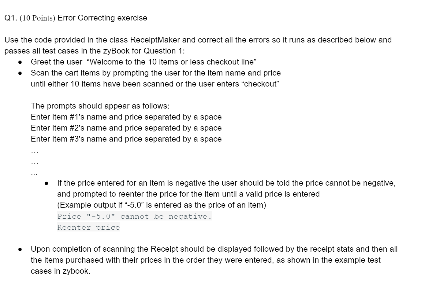 Solved import java.util.Scanner; public class ReceiptMaker | Chegg.com