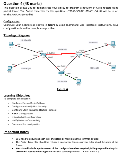 Question 4 (48 marks) This question allows you to | Chegg.com