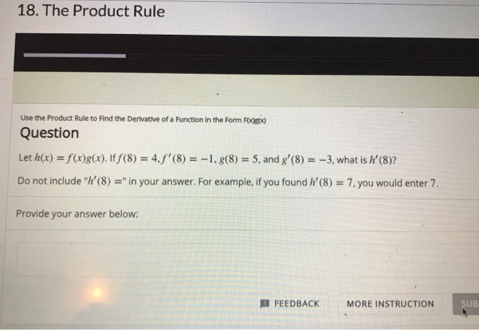 Solved 18. The Product Rule Use the Product Rule to Find the | Chegg.com