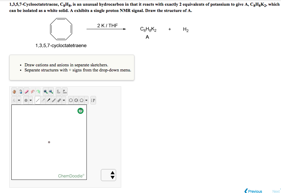 Solved 1,3,5,7-Cyclooctatetraene, CgHg, is an unusual | Chegg.com