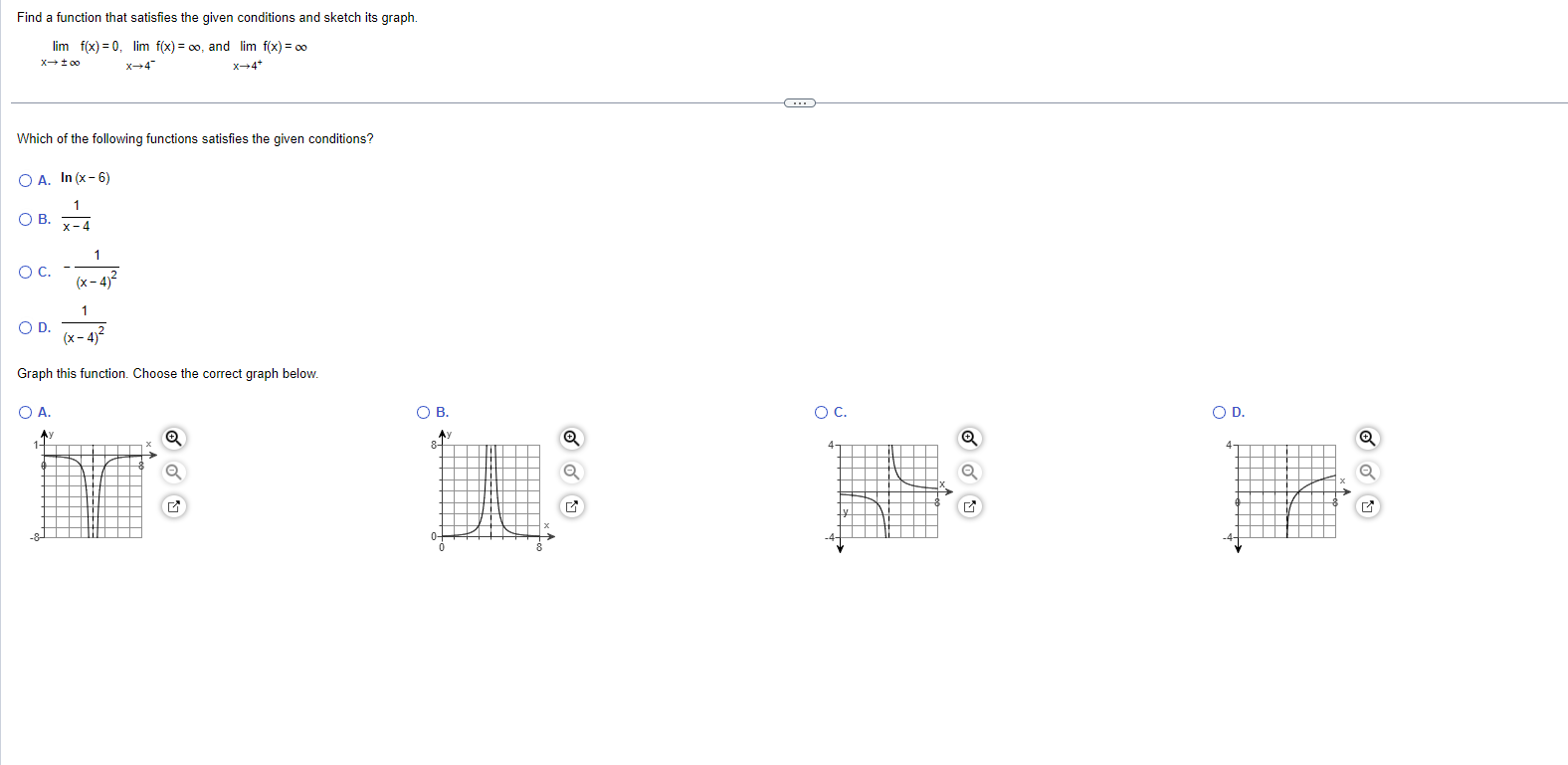 Solved Find a function that satisfies the given conditions | Chegg.com