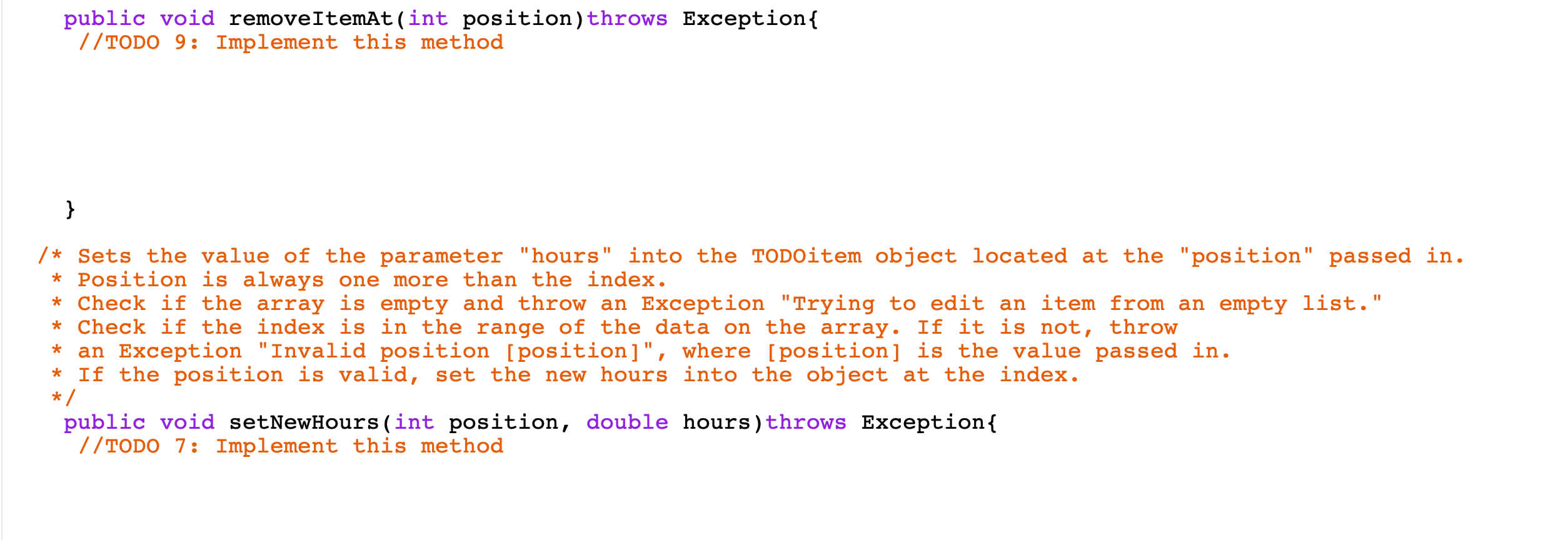 Solved /* This class encapsulates a list of user-defined | Chegg.com