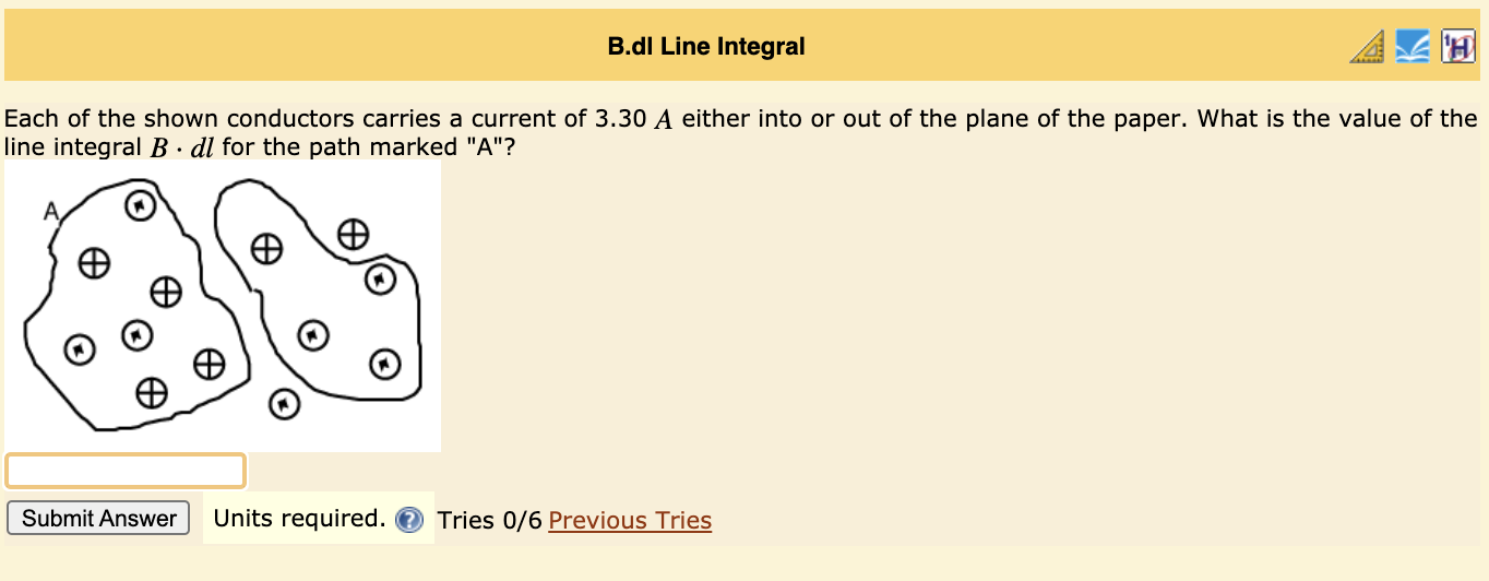 Solved B.dl Line Integral Each of the shown conductors | Chegg.com