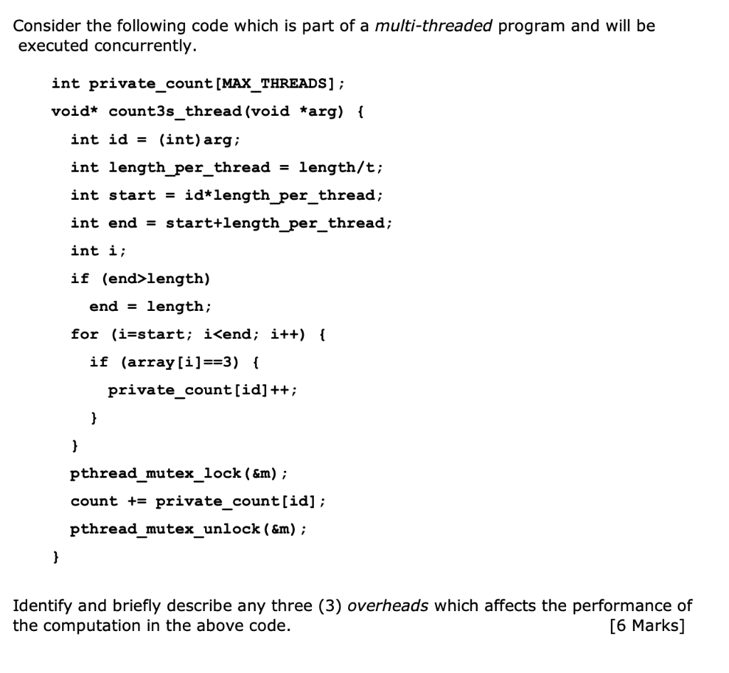 Solved Consider The Following Code Which Is Part Of A 