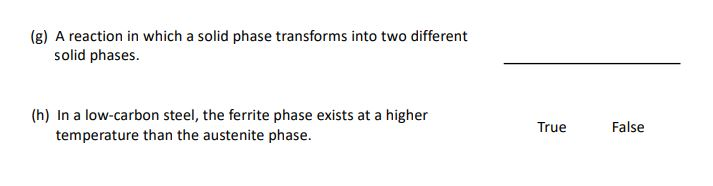 Solved (8) A reaction in which a solid phase transforms into | Chegg.com