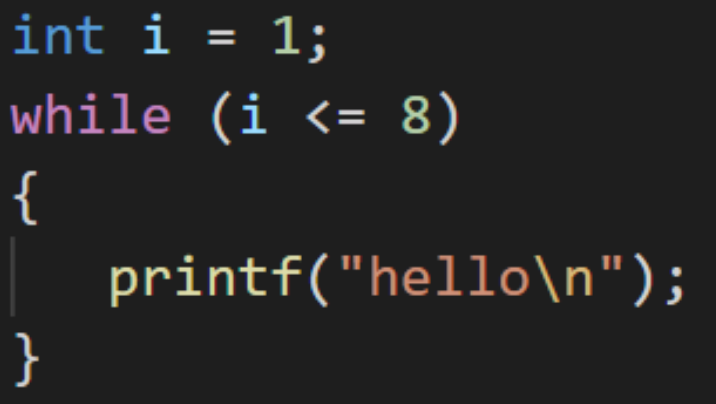 Solved int i = 1; while (i