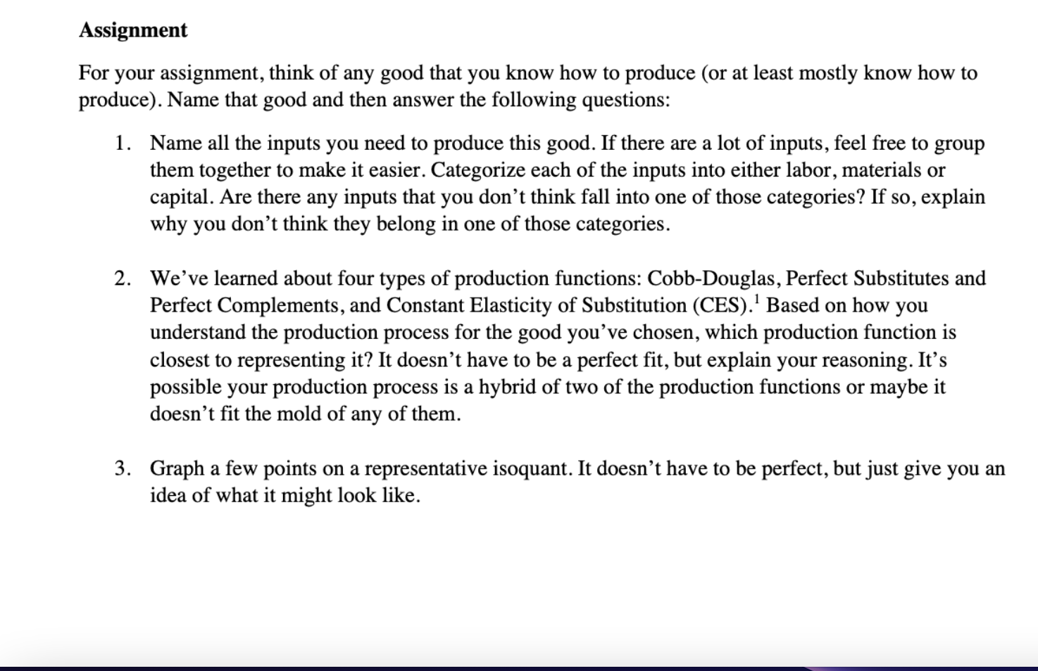 Solved Assignment For your assignment, think of any good | Chegg.com