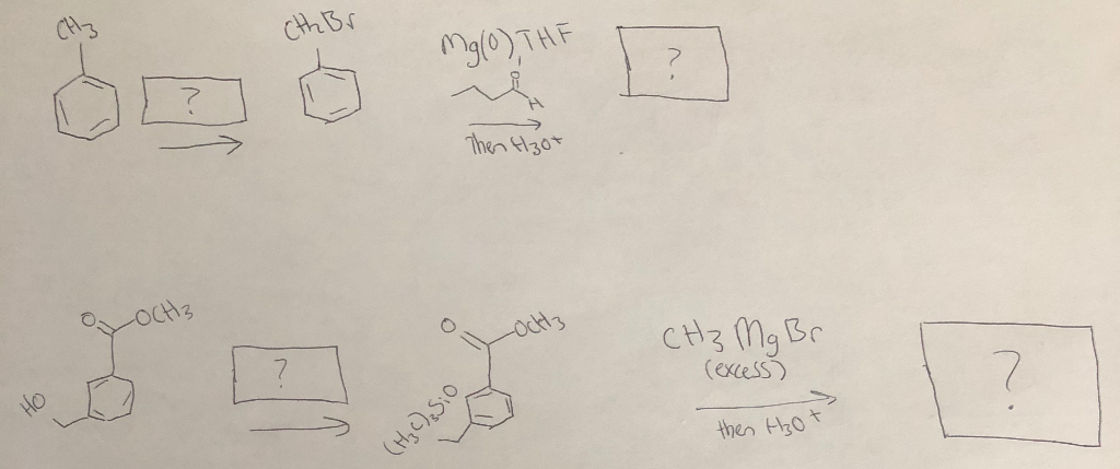 Solved Fill in the blank with the proper reagents or | Chegg.com