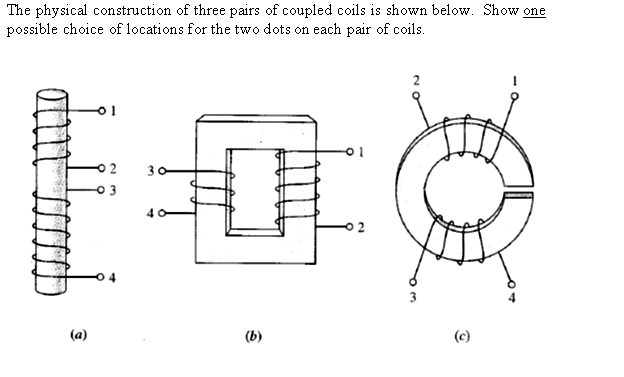 Solved The physical construction of three pairs of coupled | Chegg.com
