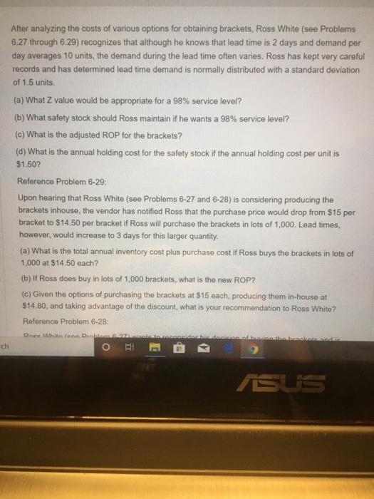 Solved After analyzing the costs of various options for | Chegg.com