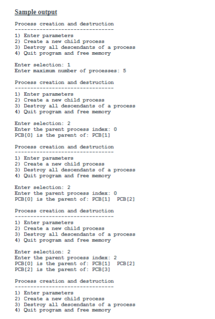 Solved Assignment: Create a process creation hierarchy as a | Chegg.com