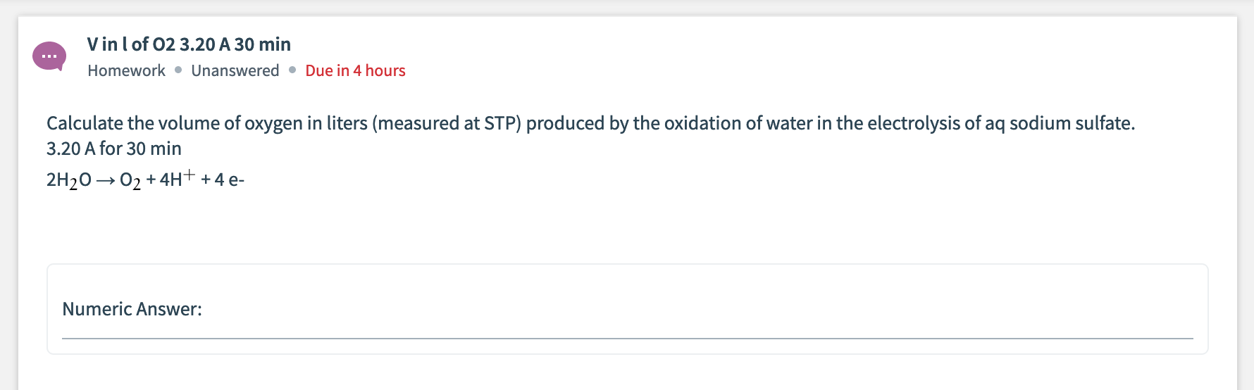 Solved Calculate the volume of oxygen in liters (measured at | Chegg.com