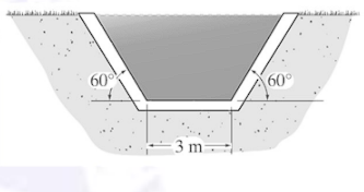 Solved The channel is made of unfinished concrete. If it is | Chegg.com