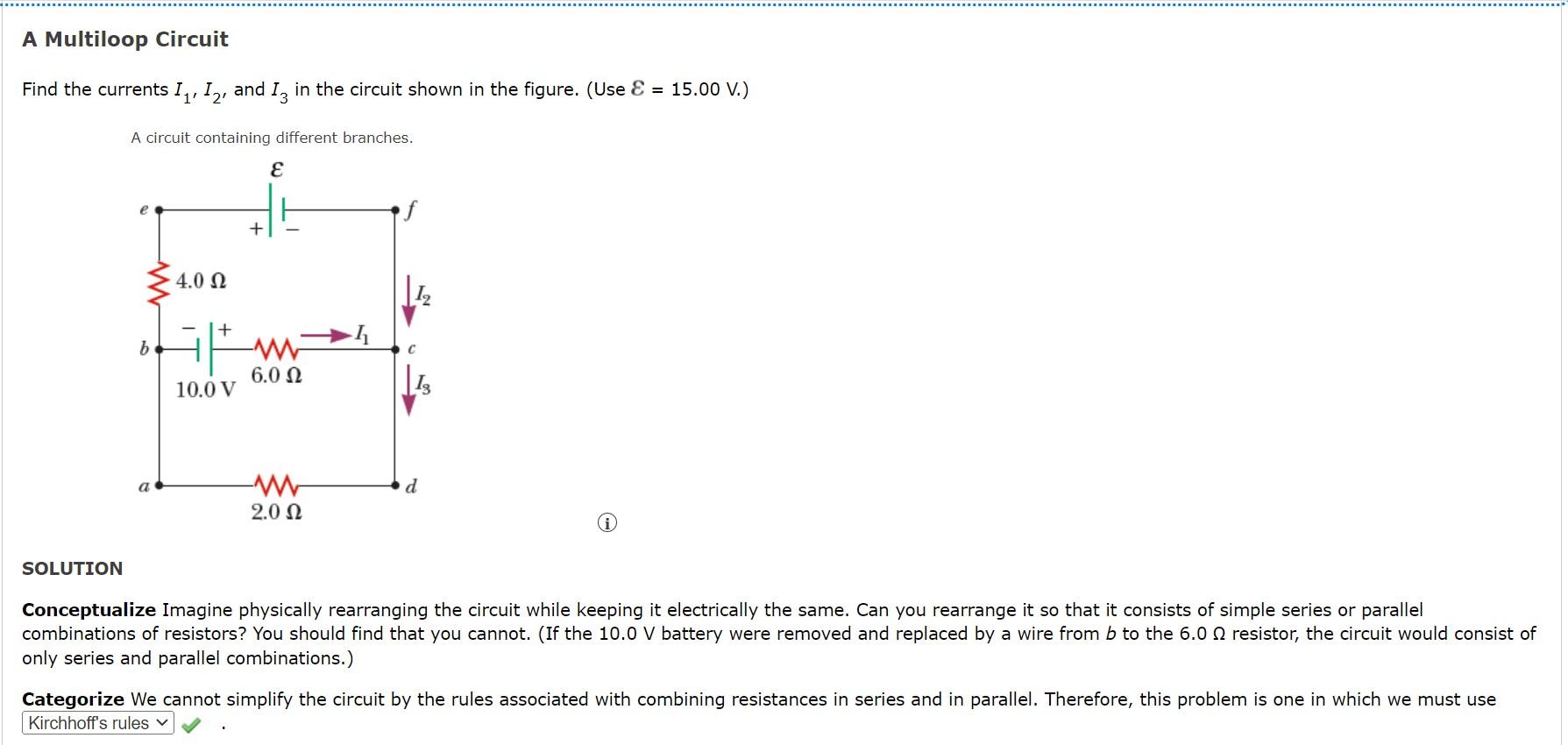 Solved A Multiloop Circuit Find the currents I₁, I2, and I3 | Chegg.com