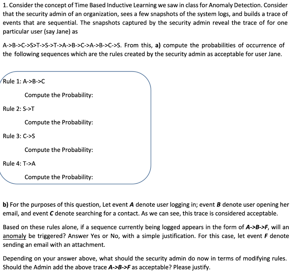 Solved 1. Consider the concept of Time Based Inductive | Chegg.com