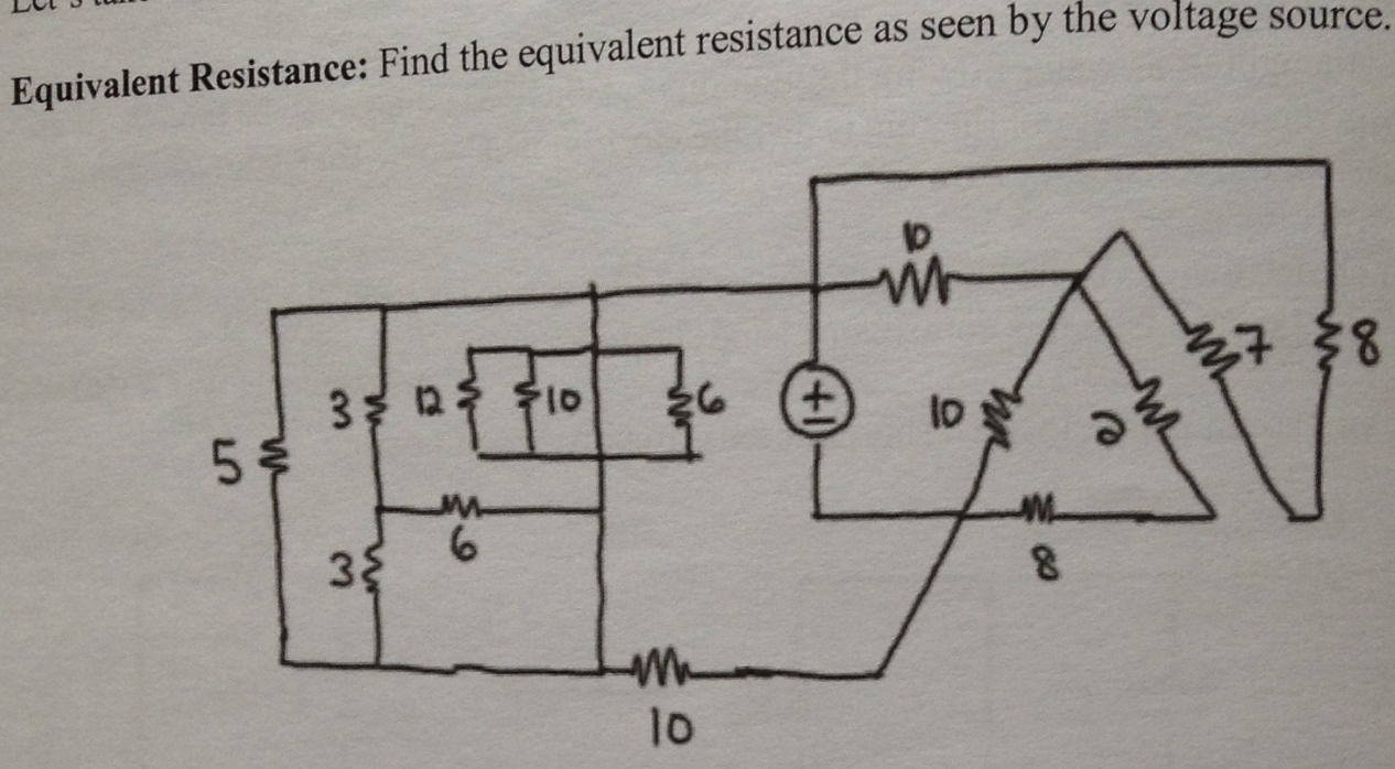 Solved Equivalent Resistance: Find the equivalent resistance | Chegg.com