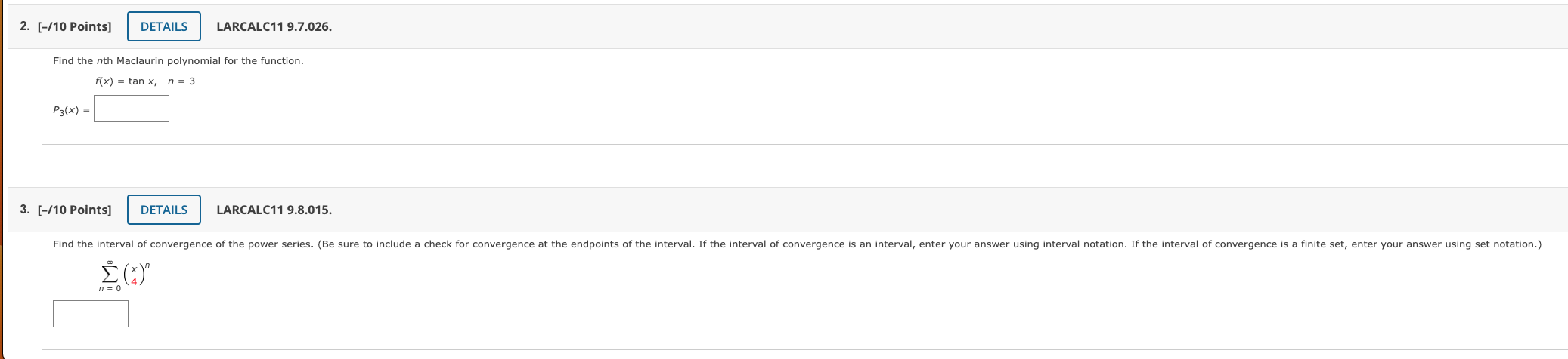 Solved Find the nth Maclaurin polynomial for the function. | Chegg.com
