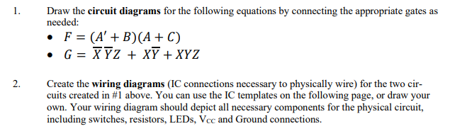 Solved 1. Draw the circuit diagrams for the following | Chegg.com