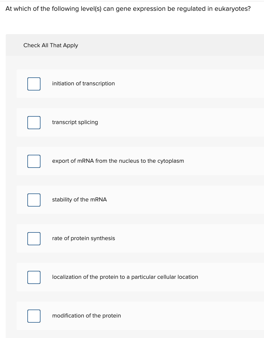 Solved At which of the following level(s) can gene | Chegg.com