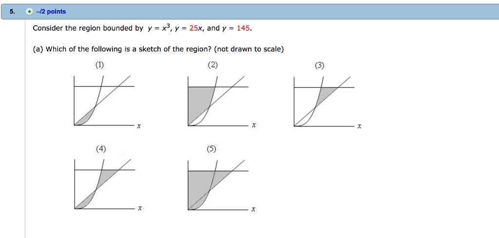 Solved 5. +-/2 points Consider the region bounded by y-x3, | Chegg.com Solved 5. +-/2 points Consider the region bounded by y-x3, | Chegg.com