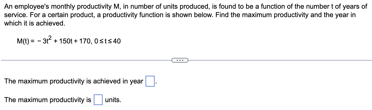 Solved An employee's monthly productivity M, in number of | Chegg.com