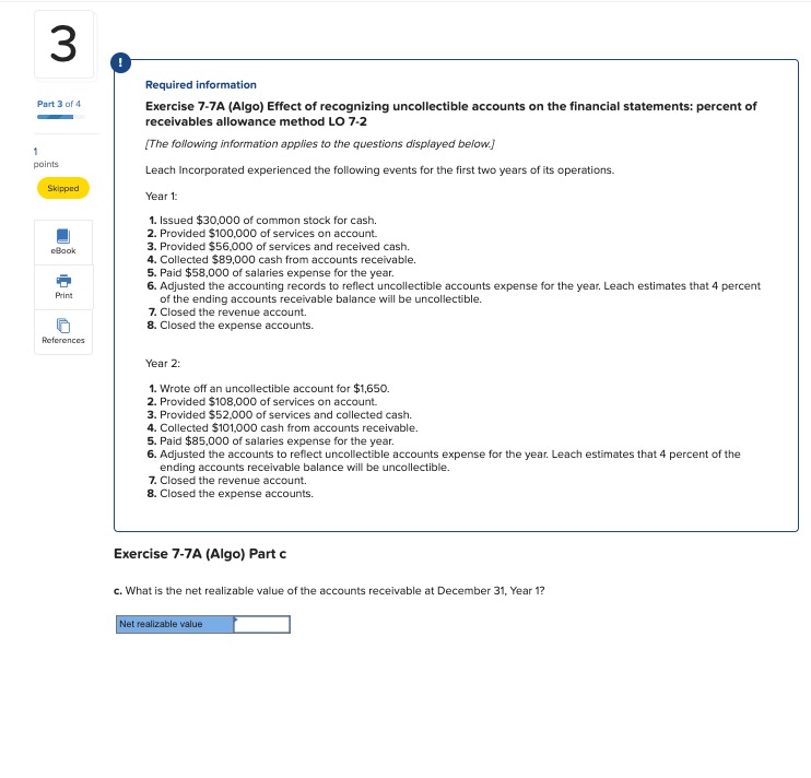 Solved Exercise 7-7A (Algo) Effect of recognizing | Chegg.com
