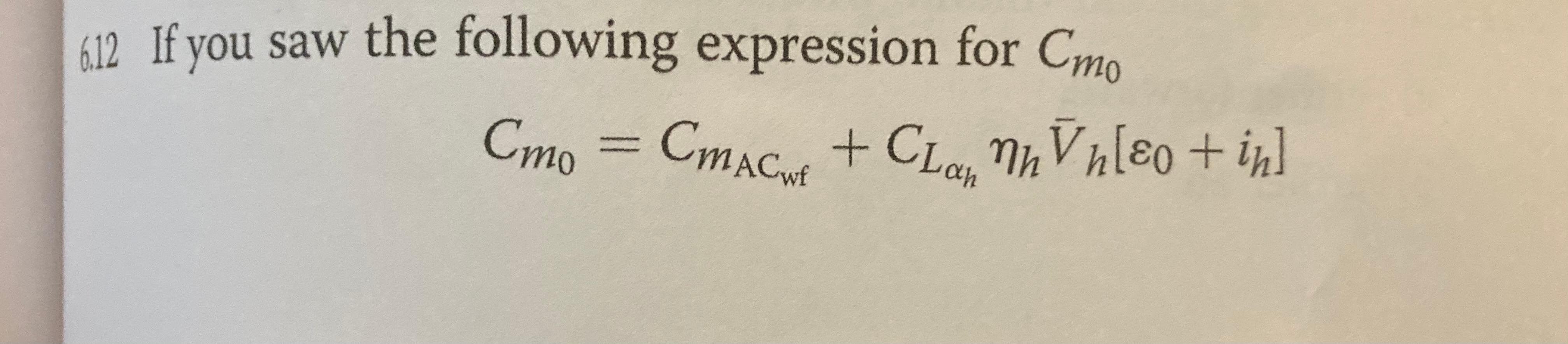 Solved 612 If you saw the following expression for Cmo Cmace | Chegg.com