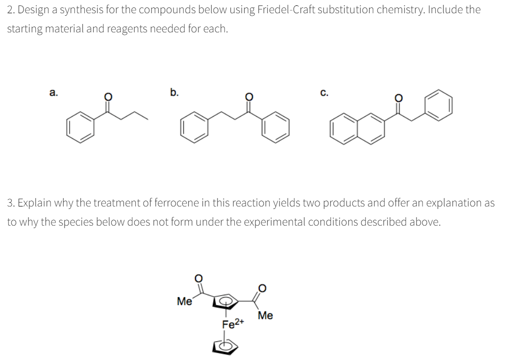 Solved 2. Design a synthesis for the compounds below using | Chegg.com