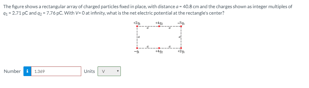 Solved The Figure Shows A Rectangular Array Of Charged
