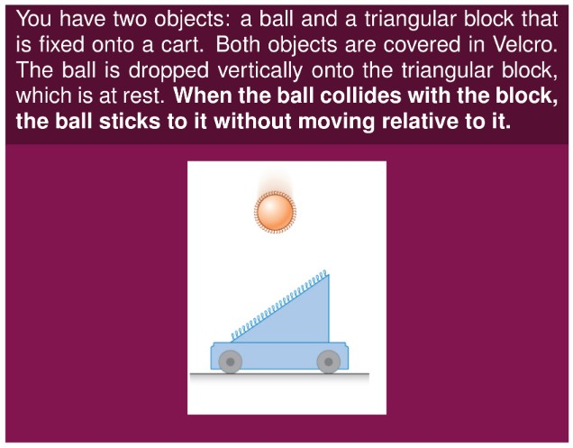 You have two objects: a ball and a triangular block | Chegg.com