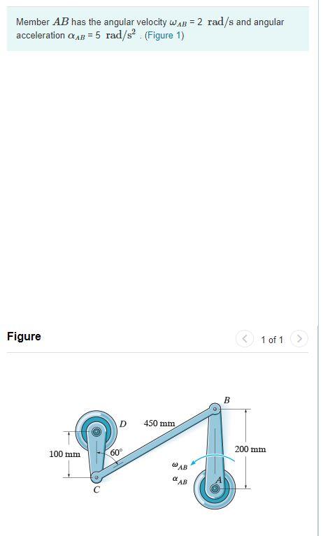 Solved A) Determine the angular velocity of member CB | Chegg.com