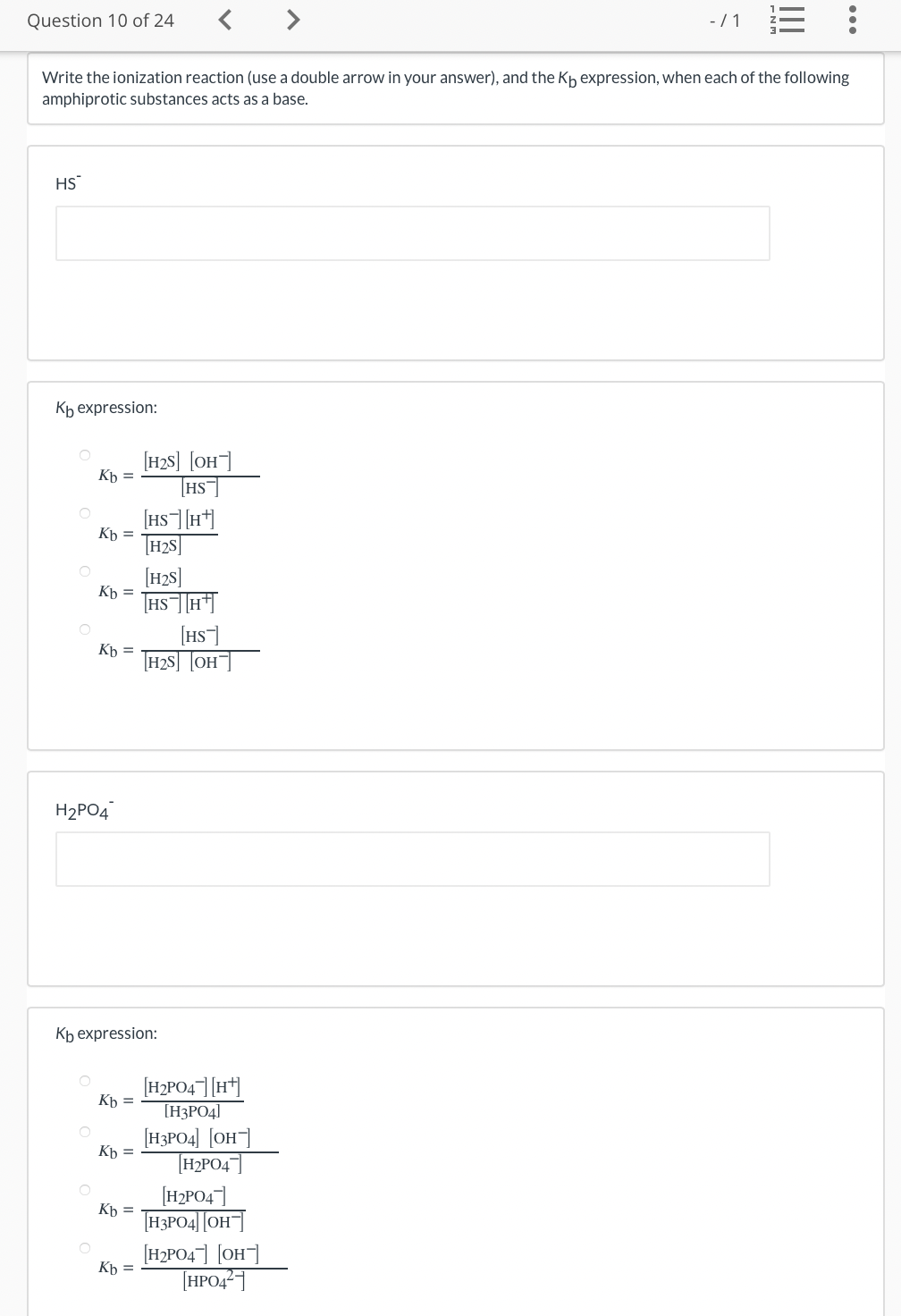 Solved Write the ionization reaction (use a double arrow in | Chegg.com