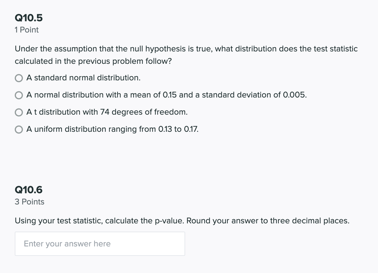 Solved Q10 Confidence Intervals And Hypothesis Testing 12 