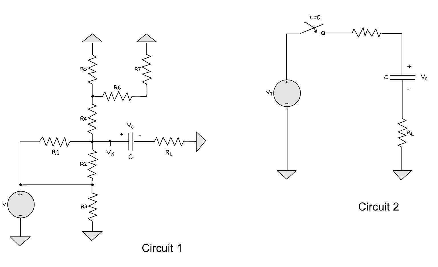 Solved For circuit 1, it is sought to calculate the voltage | Chegg.com