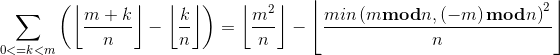 Solved m+k min (mmodn, (-m) modn)? n n n 0