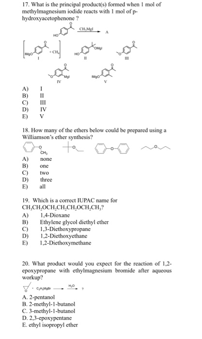 Solved 1. What product(s) would you expect from the | Chegg.com
