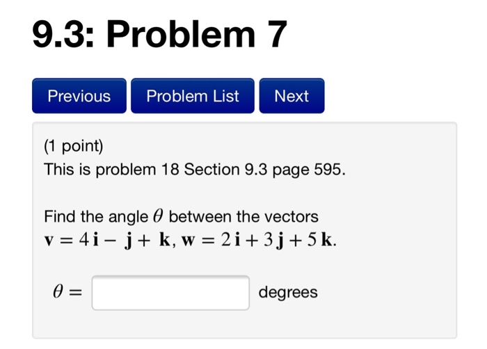 Solved 93 Problem7 Previous Problem List Next 1 Point 