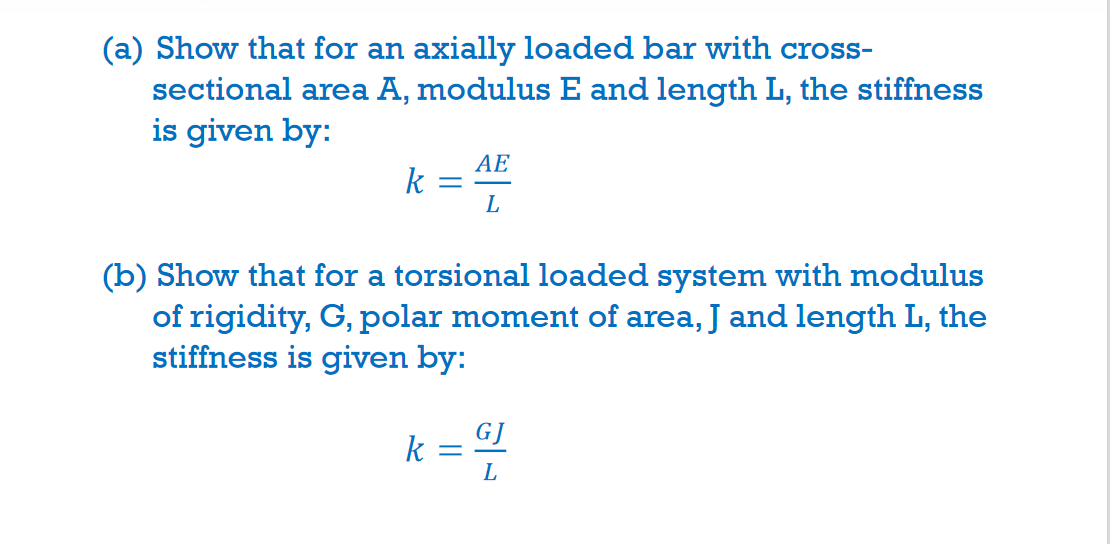 Solved (a) Show that for an axially loaded bar with cross- | Chegg.com
