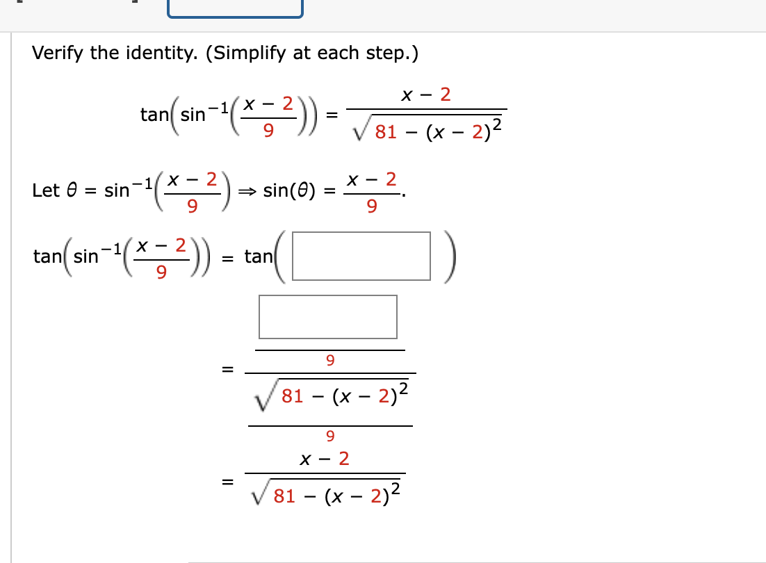 Solved Verify the identity. (Simplify at each step.) | Chegg.com