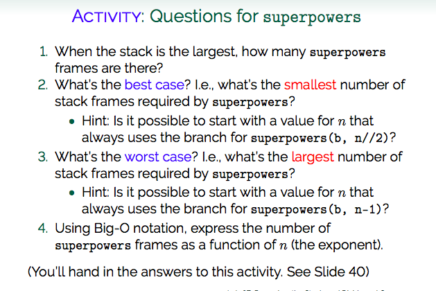 Solved Activity Recursions Stack Frames 1 Set A
