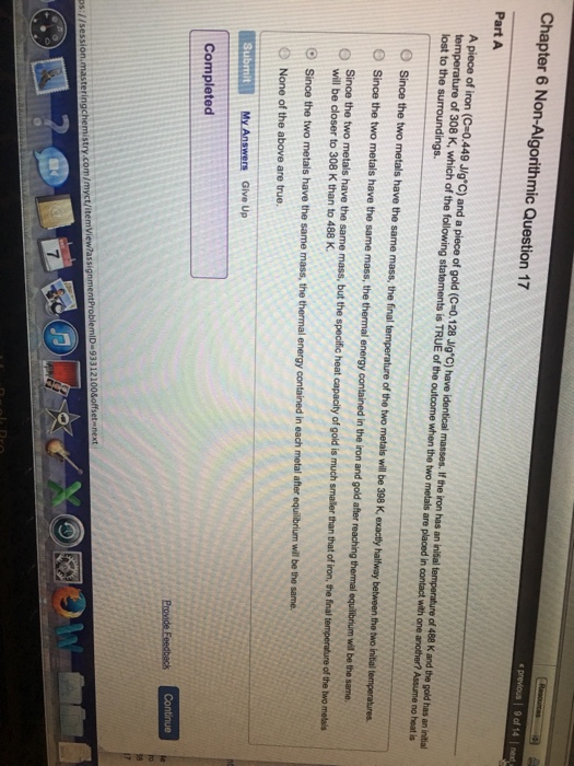 Solved Chapter 6 Non-Algorithmic Question 17 Part A A piece | Chegg.com