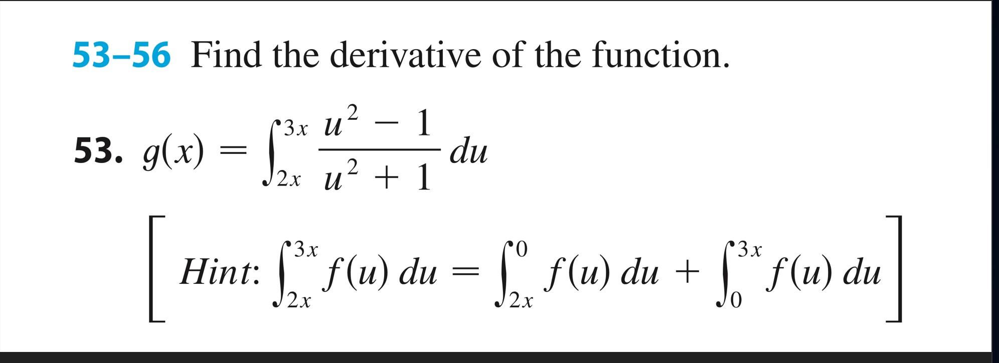 Solved 53-56 Find the derivative of the function. 53. | Chegg.com