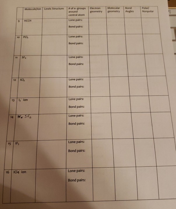 Solved CAPPR OVERBIS remulecular Geometry Name Date Watch | Chegg.com