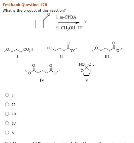 Solved Testbank Question 120 What is the product of this | Chegg.com Solved Testbank Question 120 What is the product of this | Chegg.com