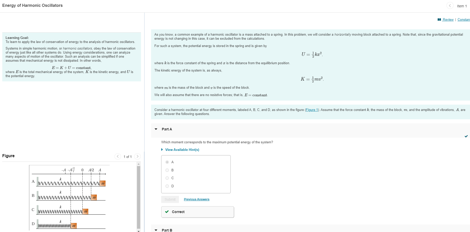 Solved Energy of Harmonic Oscillators Learning Goal: To | Chegg.com