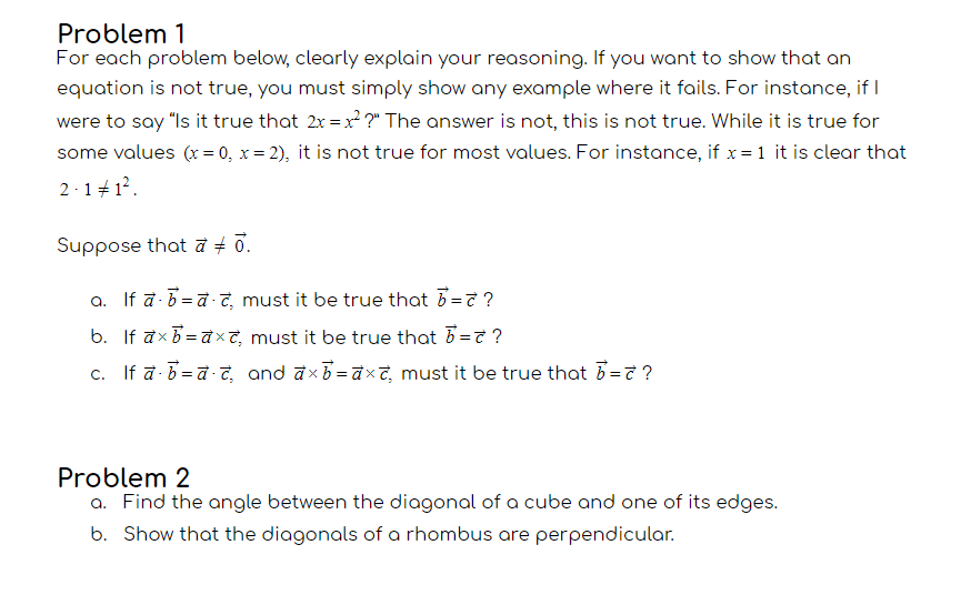 Solved Problem 1 For each problem below, clearly explain | Chegg.com