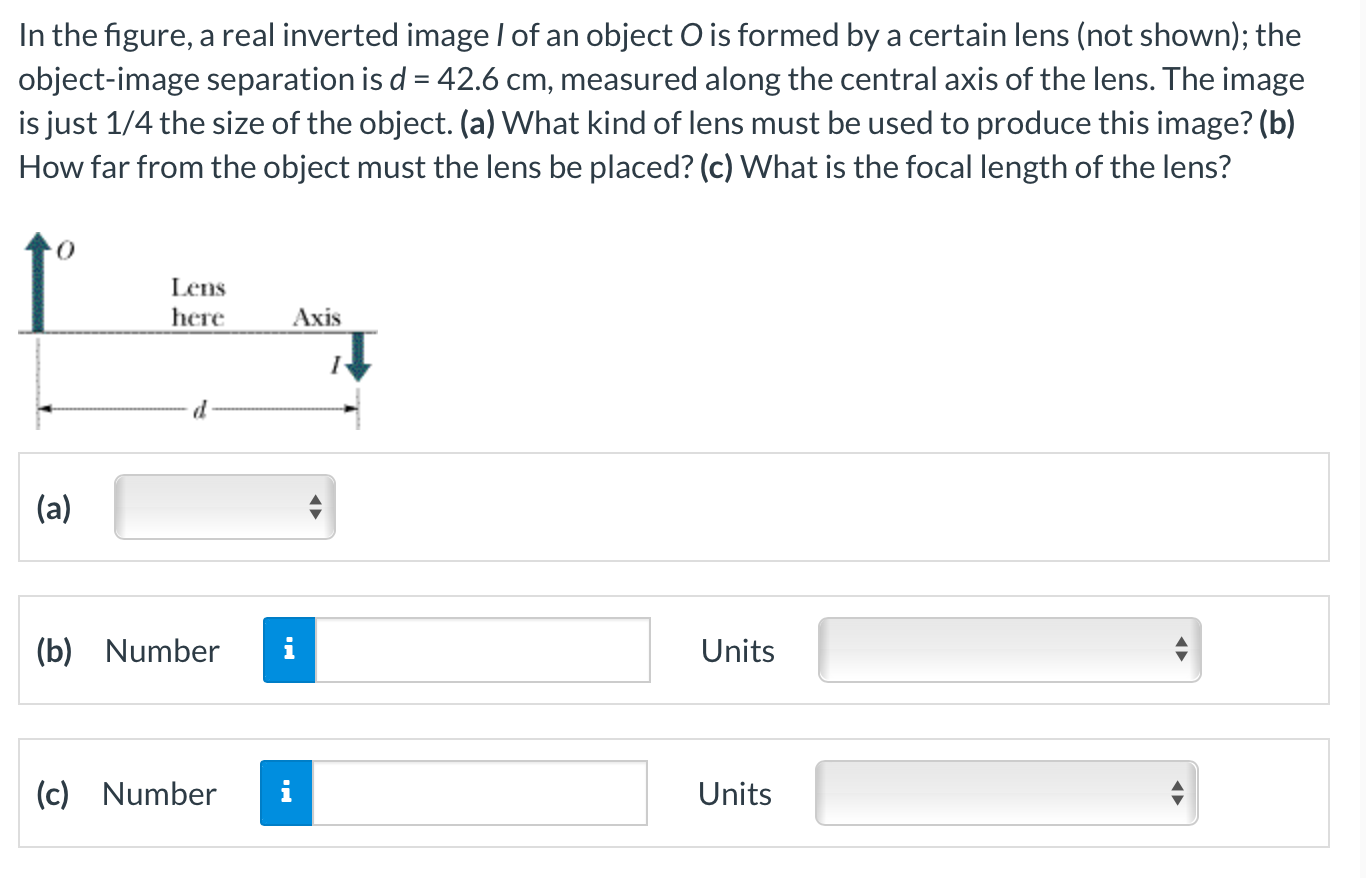 Solved In the figure, a real inverted image I of an object O | Chegg.com