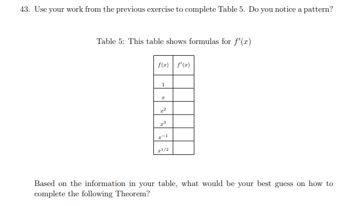 Solved 43. Use your work from the previous exercise to | Chegg.com