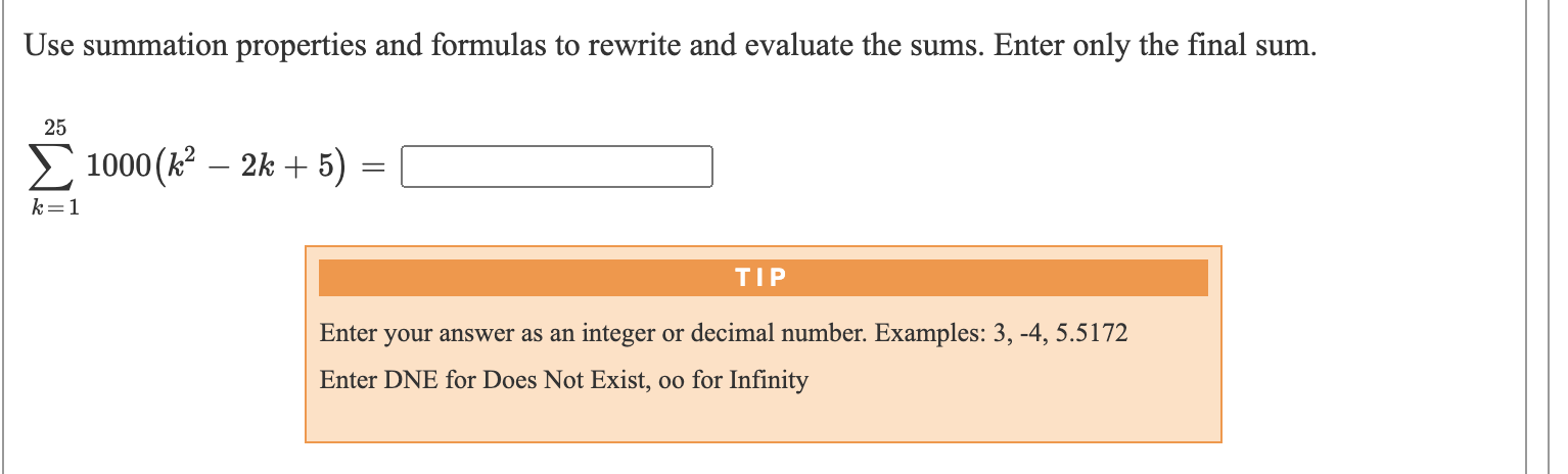 Solved Use Summation Properties And Formulas To Rewrite And