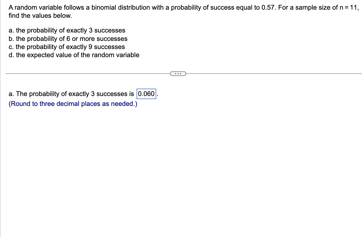 Solved A random variable follows a binomial distribution | Chegg.com